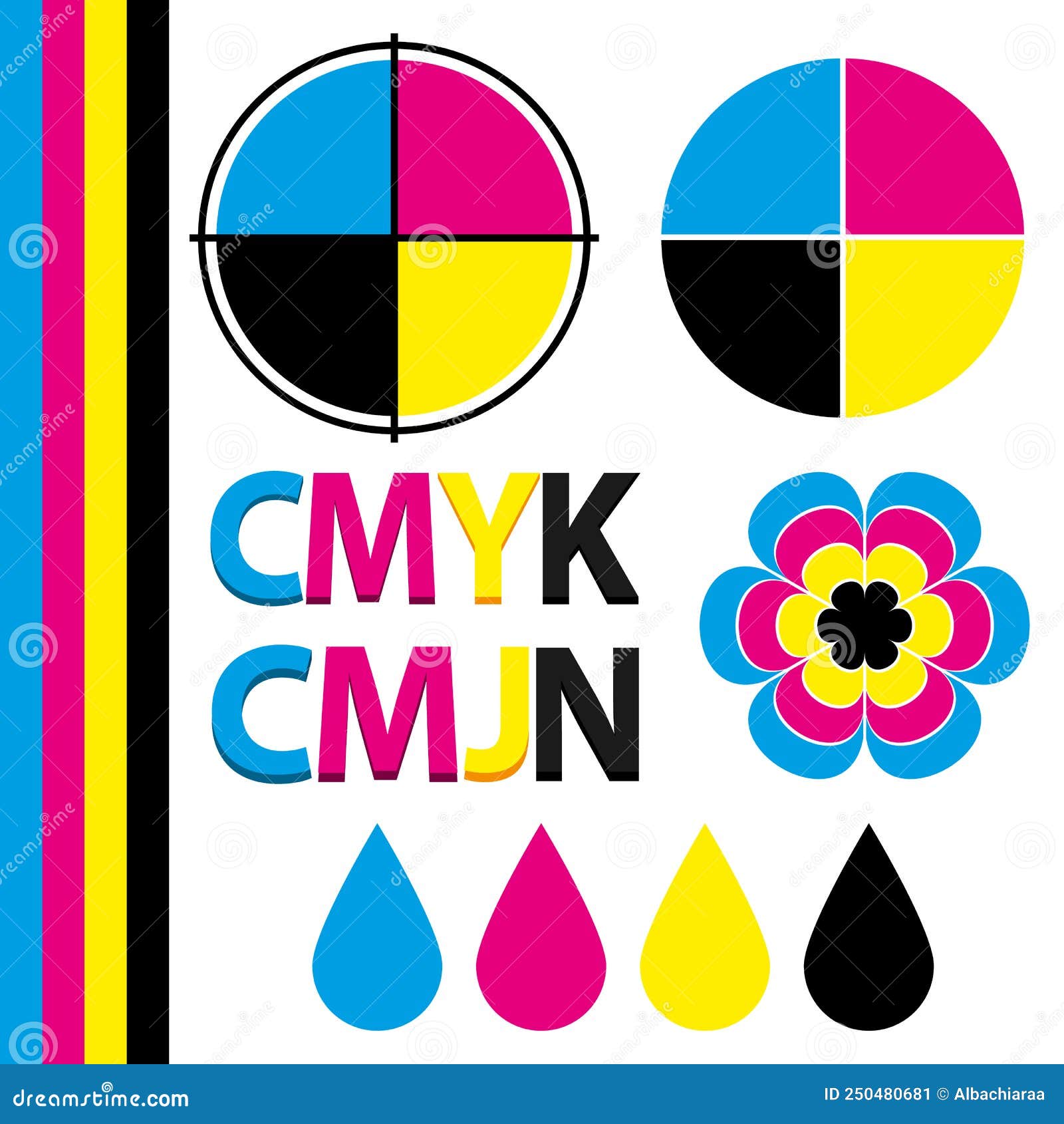 CMYK Design - Brushes And Paint Cartoon Vector | CartoonDealer.com ...