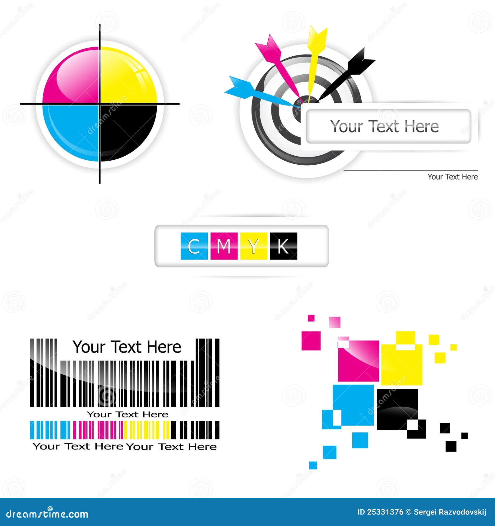 Creative Cmyk Symbol Vector Illustration | CartoonDealer.com #8380712