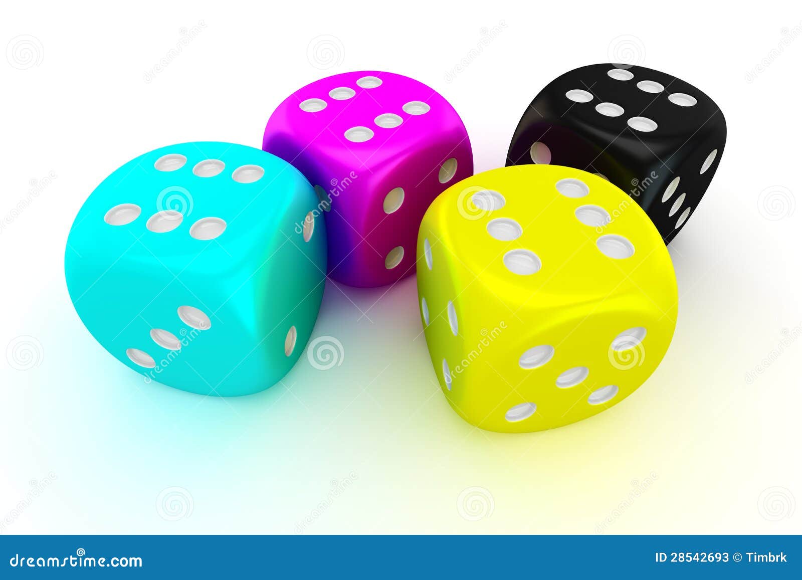 CMYK dices stock illustration. Illustration of cyan, dice - 28542693