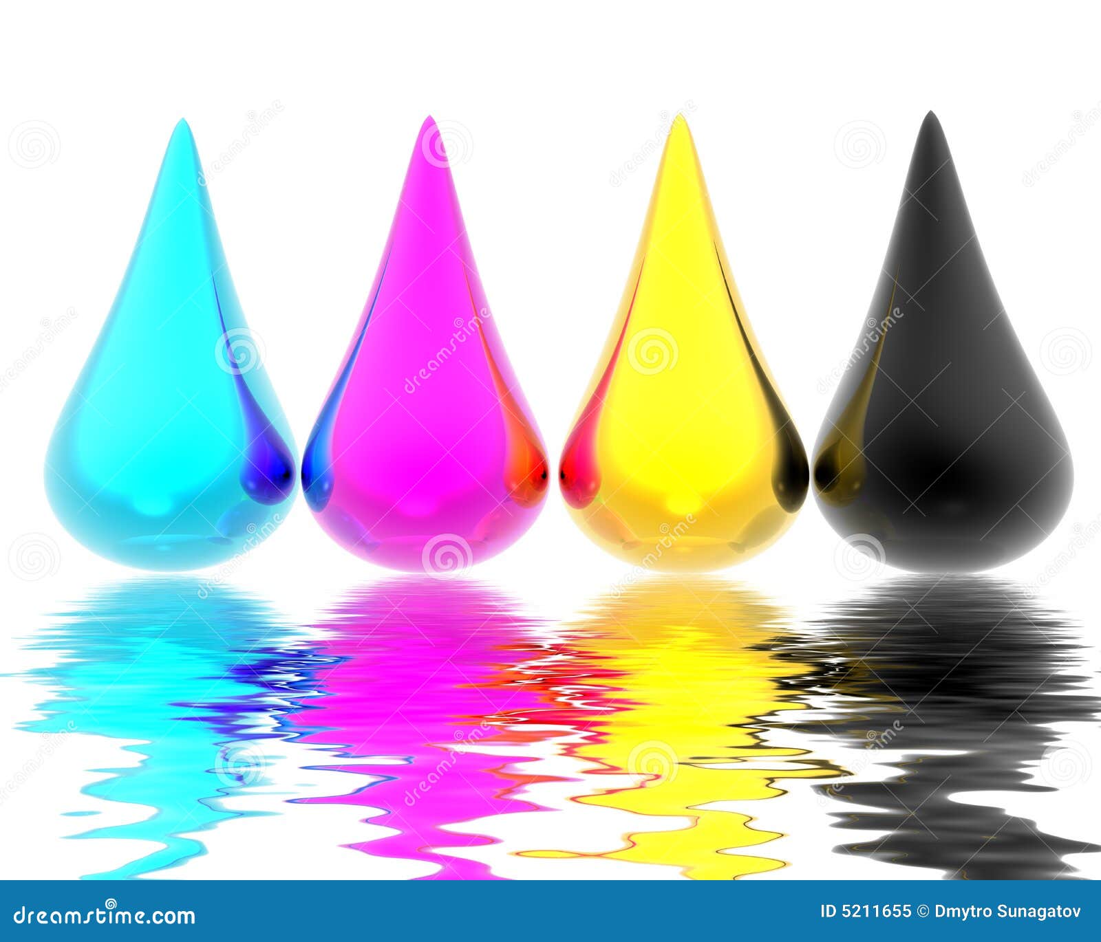 CMYK drops stock illustration. Illustration of technology - 5211655
