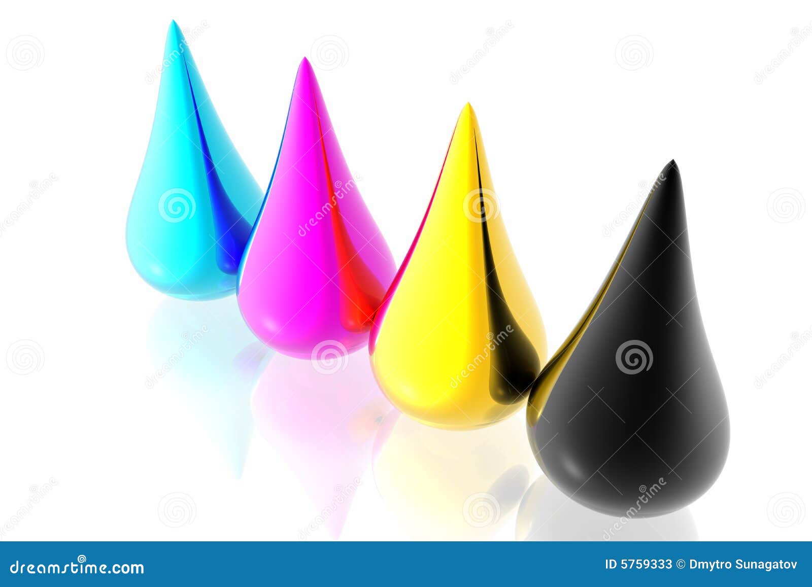 CMYK drops stock illustration. Illustration of yellow - 5759333