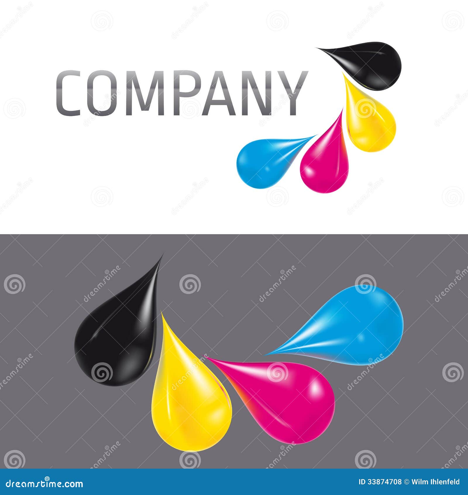 Cmyk drops stock vector. Illustration of drops, label - 33874708