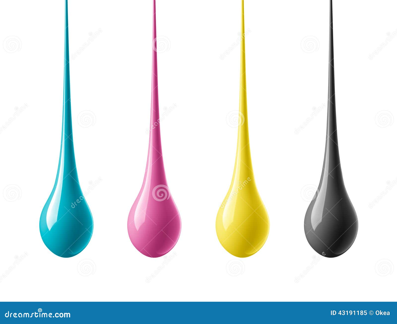 Cmyk drops stock image. Image of falling, yellow, black - 43191185