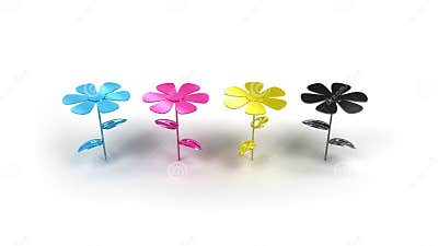 Cmyk flower stock illustration. Illustration of colorful - 23310045