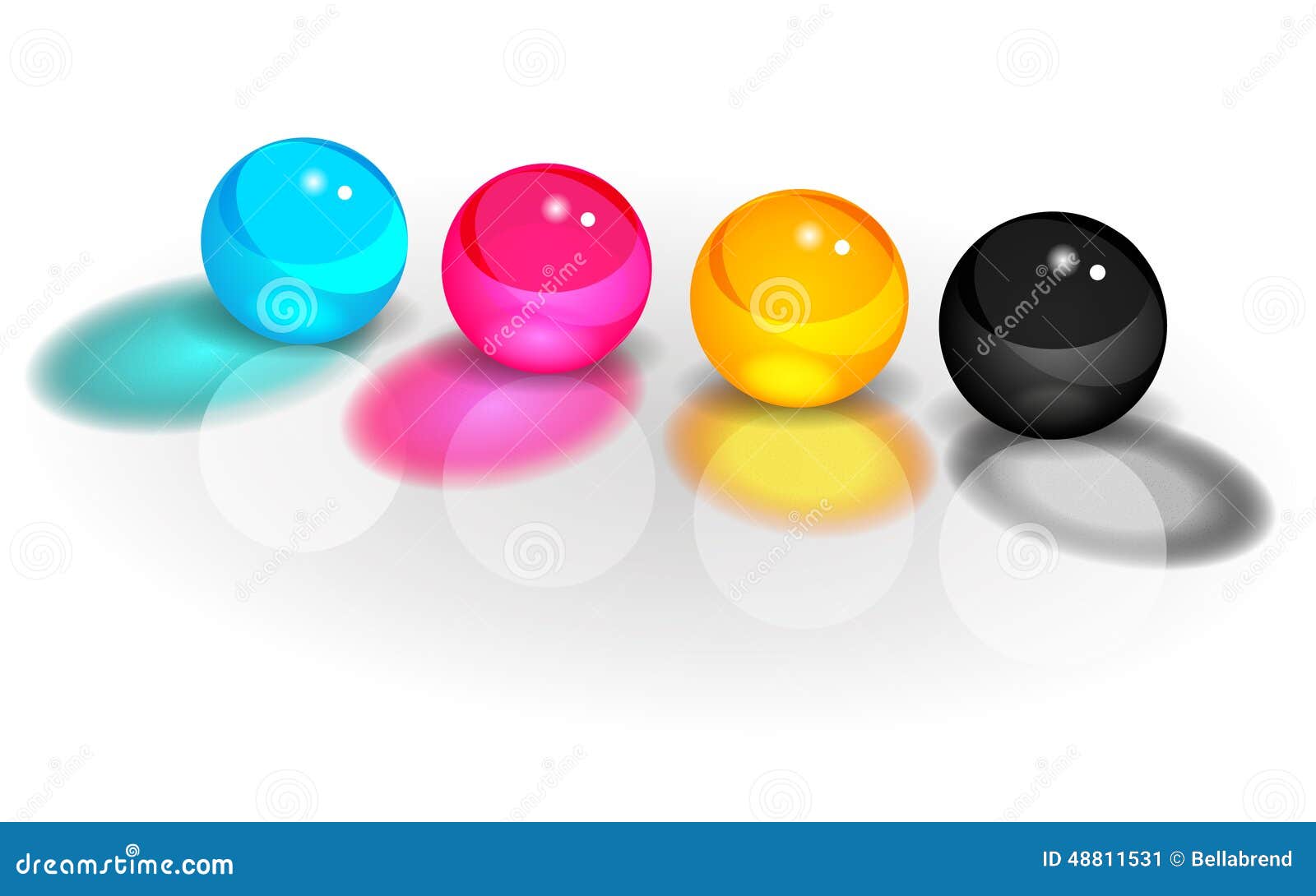 CMYK Four Balls Image VECTOR Stock Vector - Illustration of computer ...