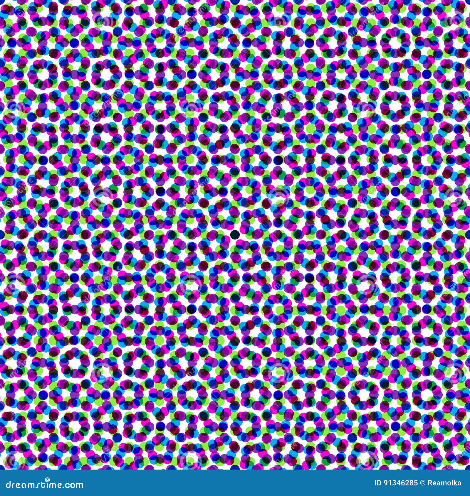 CMYK Seamless Pattern With Circles Vector Illustration | CartoonDealer ...