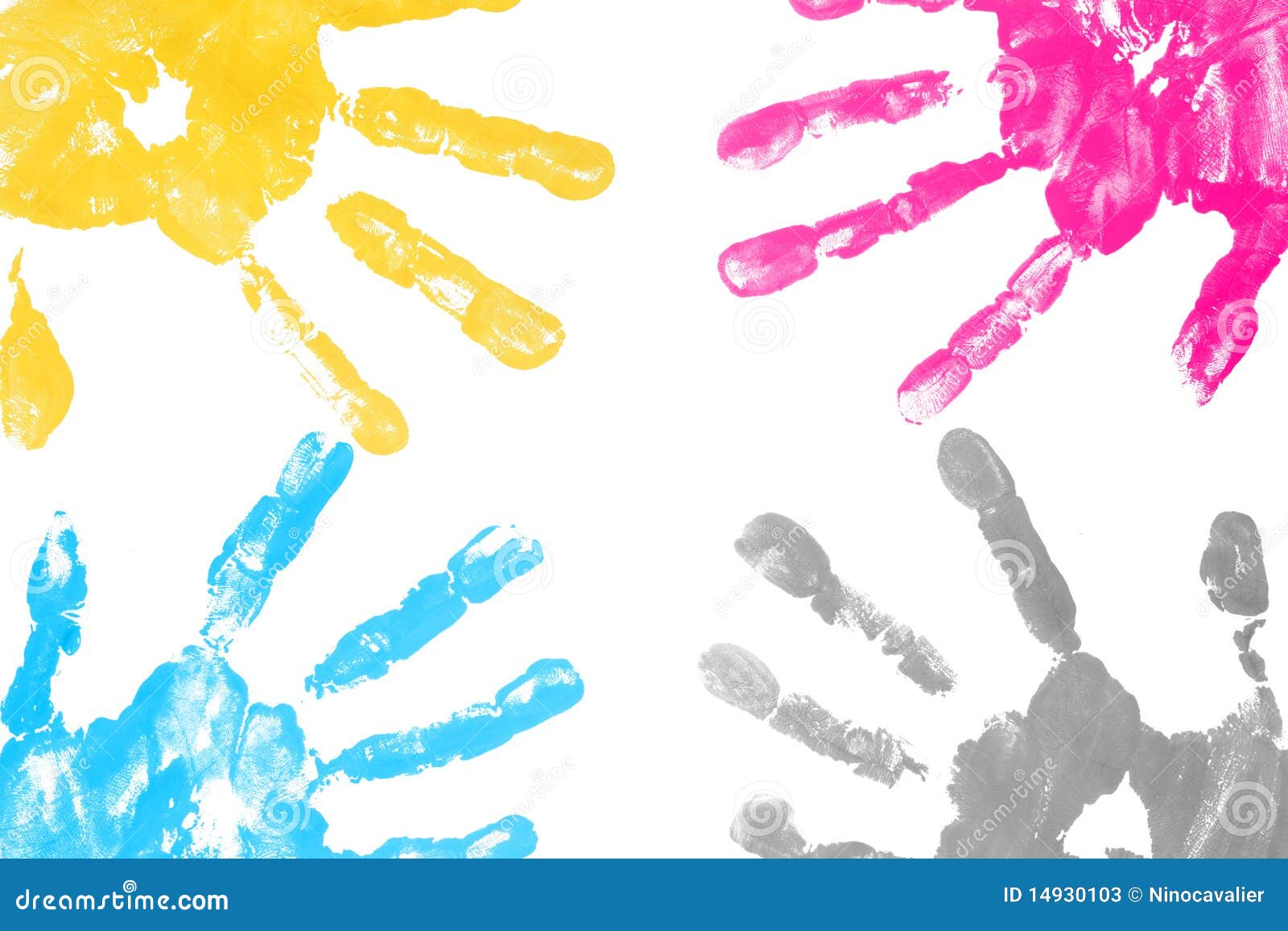 Cmyk hands child printed stock image. Image of palm, sign - 14930103