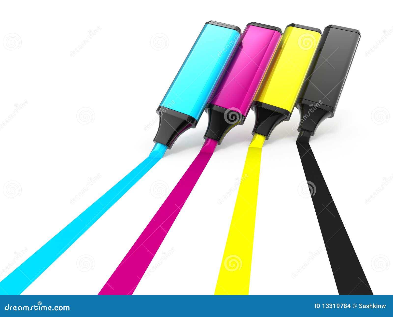 Cyan Highlighter Arrow Set Isolated On Transparent Background. Marker ...
