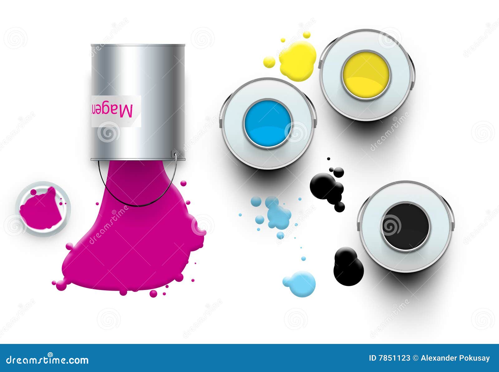 Cmyk ink stock illustration. Illustration of printer, yellow - 7851123