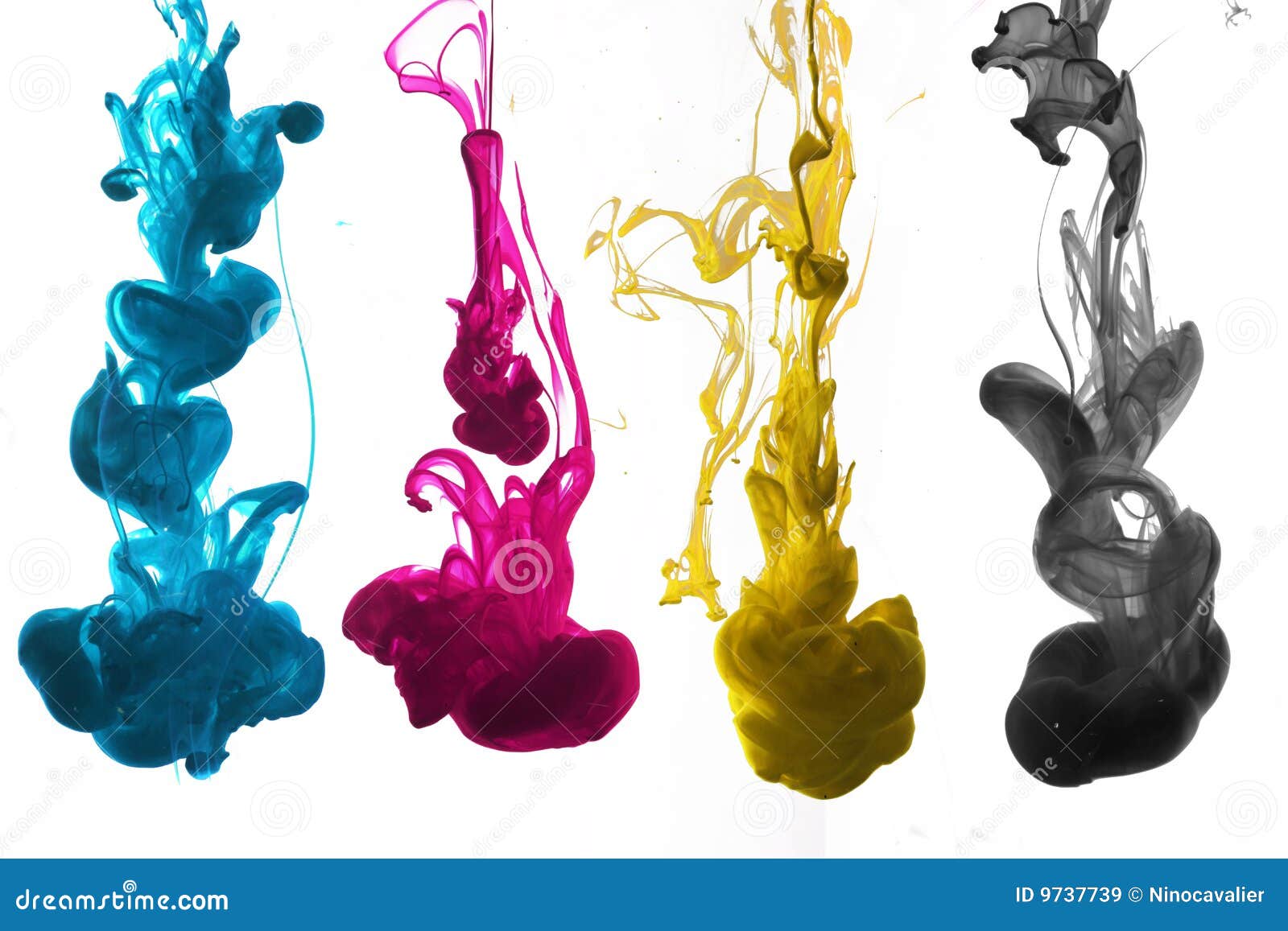 Cmyk ink stock image. Image of background, droplet, motion - 9737739