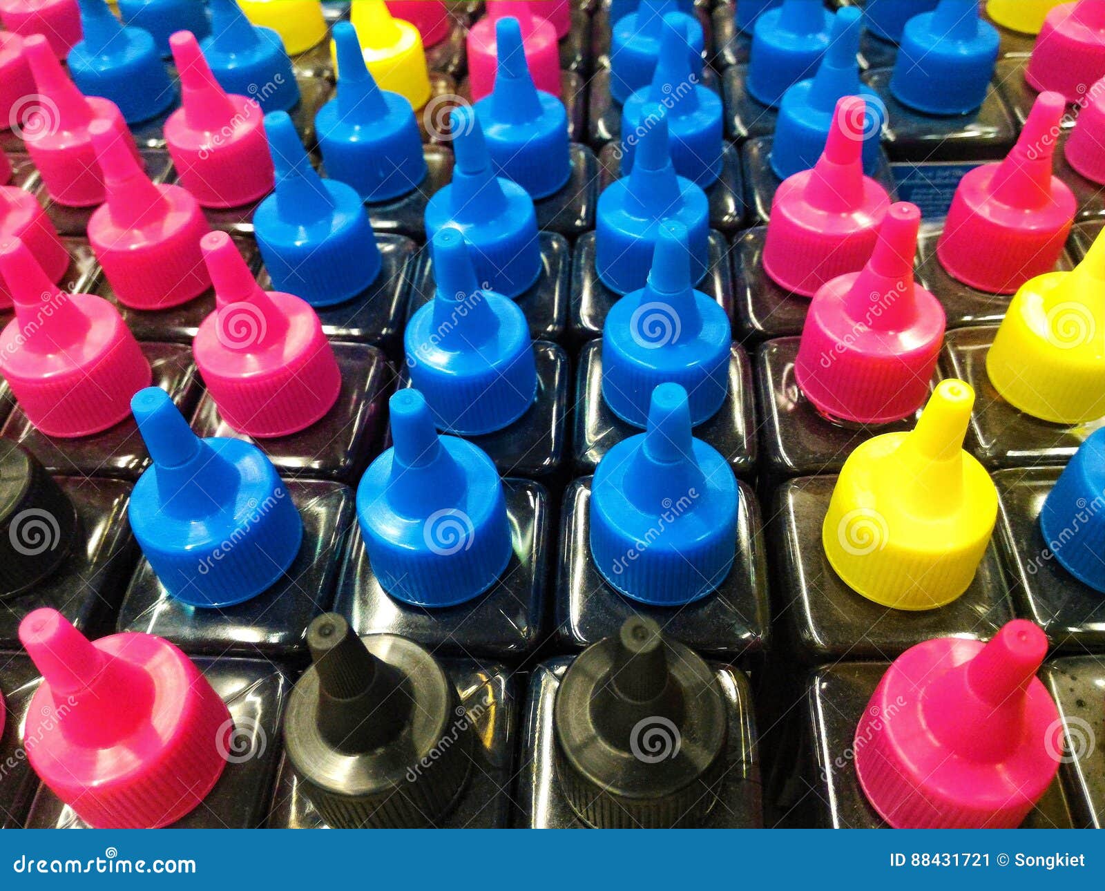 CMYK Ink Bottles for Printer Stock Image - Image of design, black: 88431721