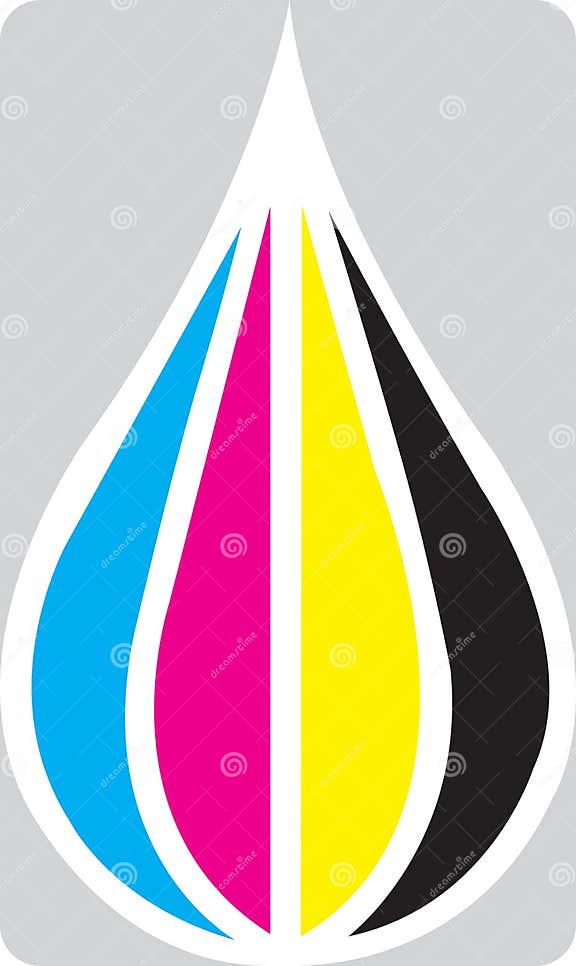 Cmyk ink drop stock vector. Illustration of blue, design - 19453054
