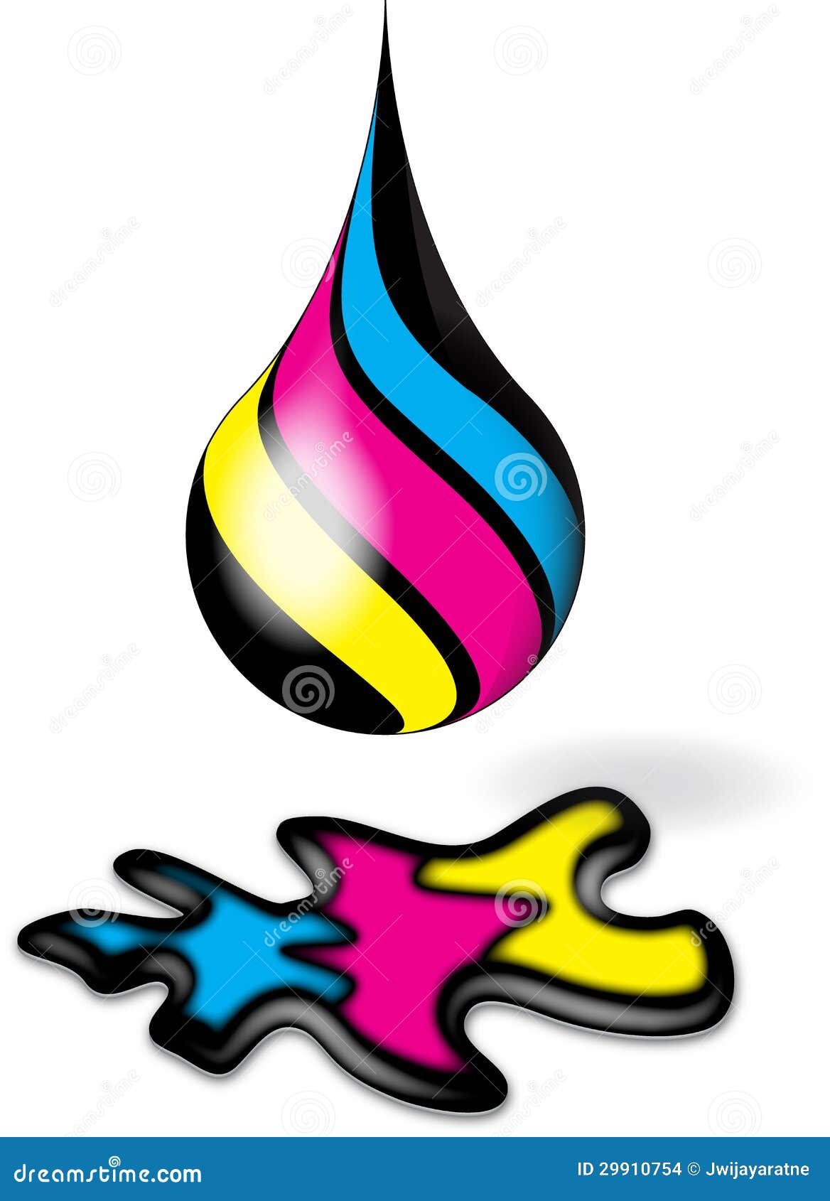 CMYK ink drop and splodge stock vector. Illustration of pink - 29910754