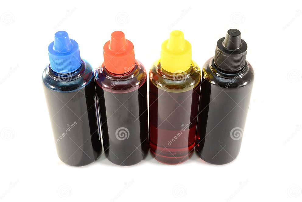CMYK ink for printer stock image. Image of plastic, yellow - 19207581