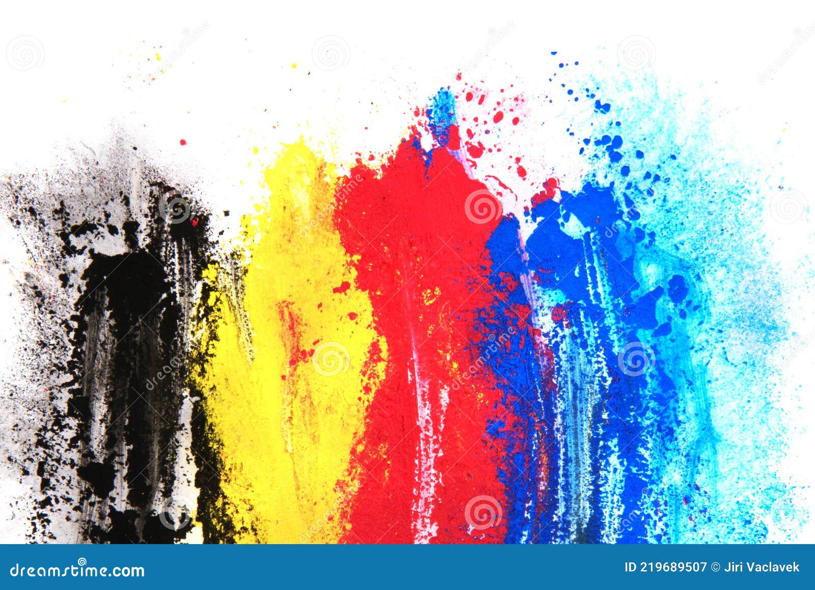 Cmyk laser powder isolated stock image. Image of black - 219689507