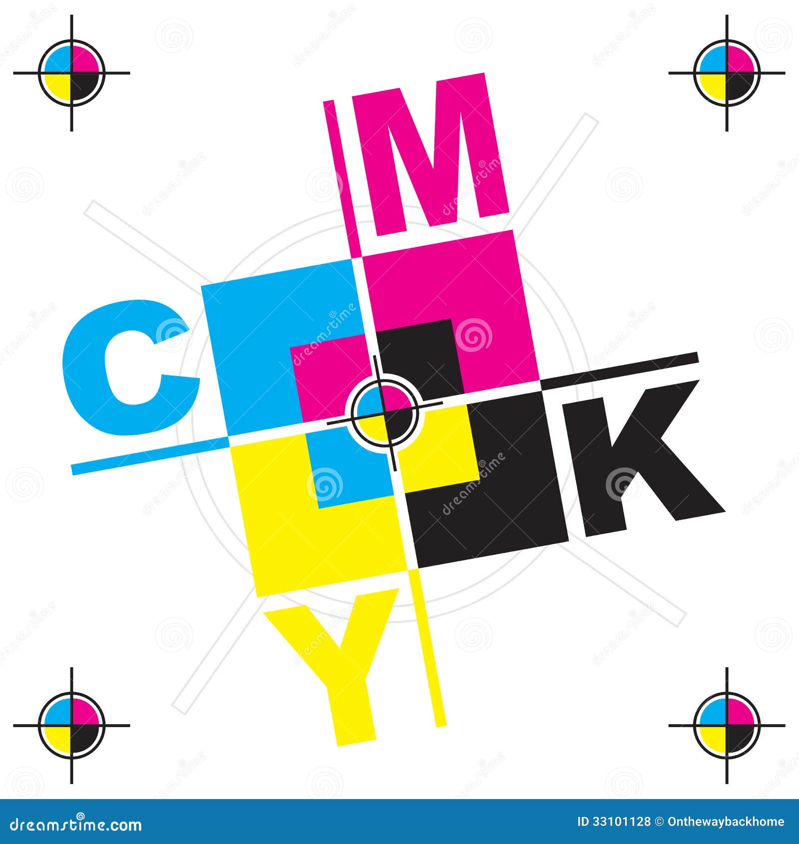 CMYK Letters Design Art Image Stock Vector - Illustration of magenta ...