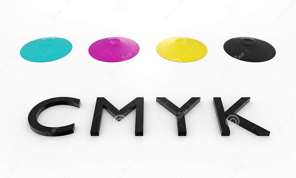 CMYK liquid inks stock illustration. Illustration of offset - 25307643