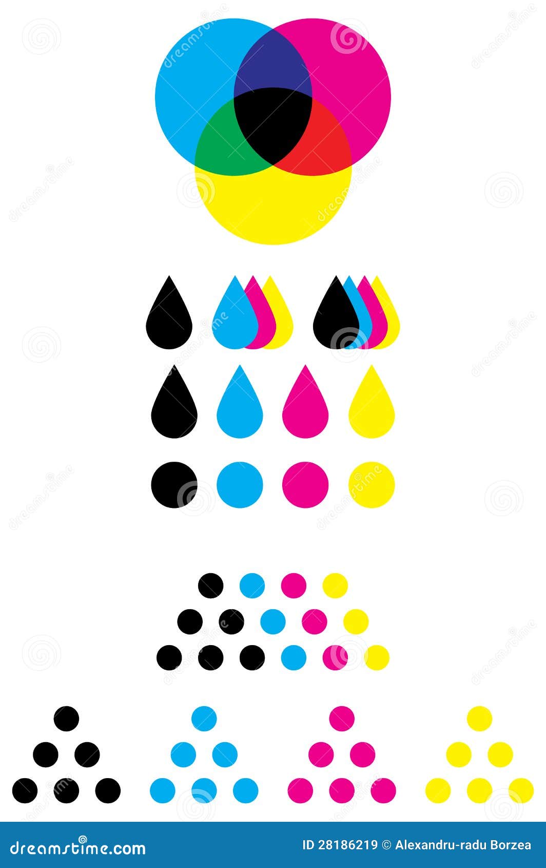 CMYK Marks Cartoon Vector | CartoonDealer.com #28186219