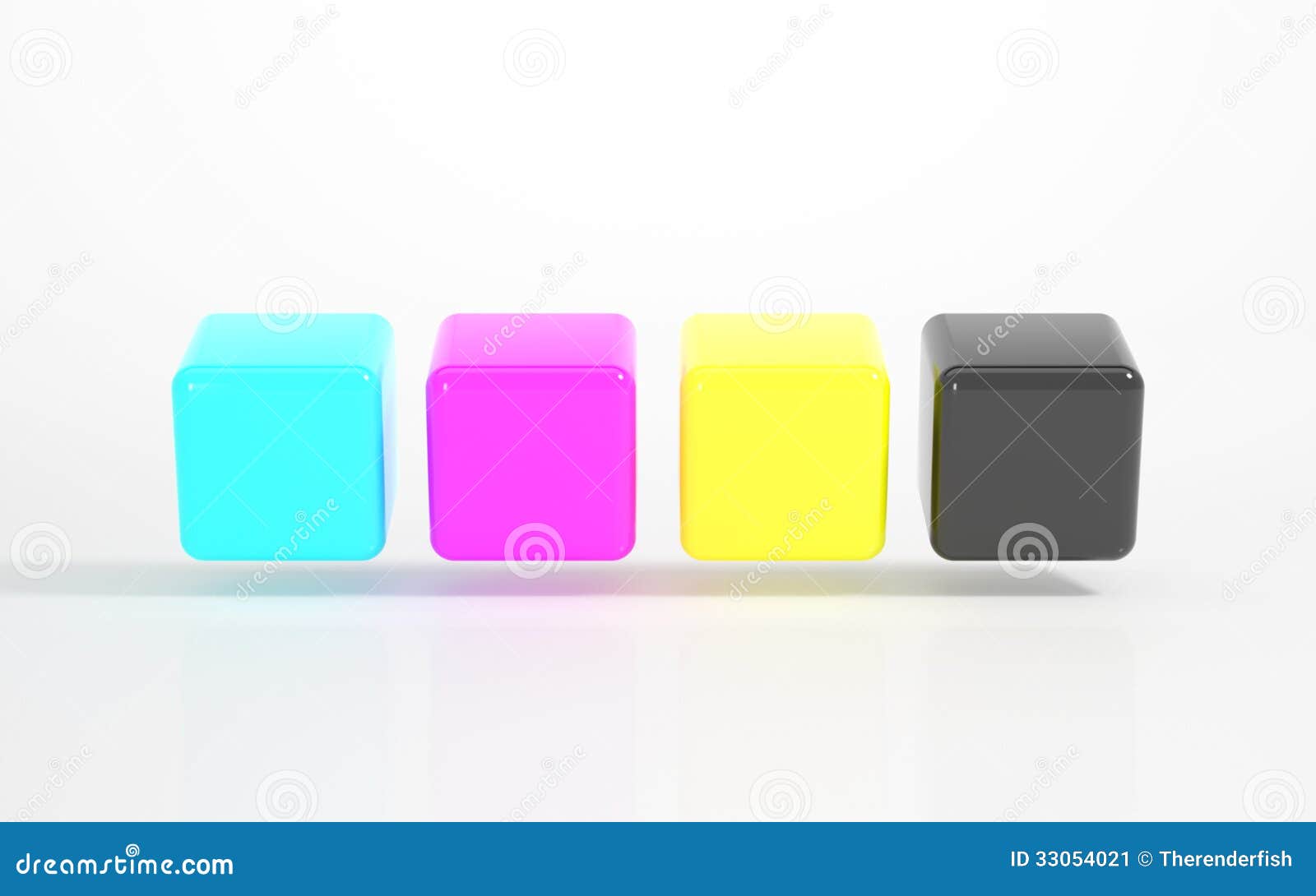 CMYK - Multicolored Cubes stock illustration. Illustration of layout ...