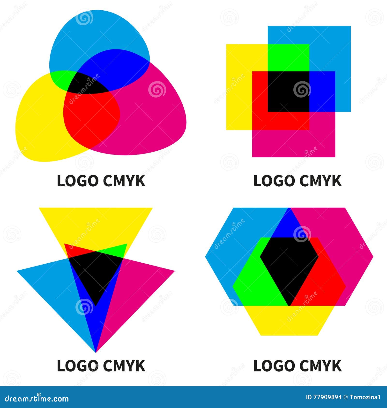 Cmyk och rgb vektor illustrationer. Illustration av utformning - 77909894