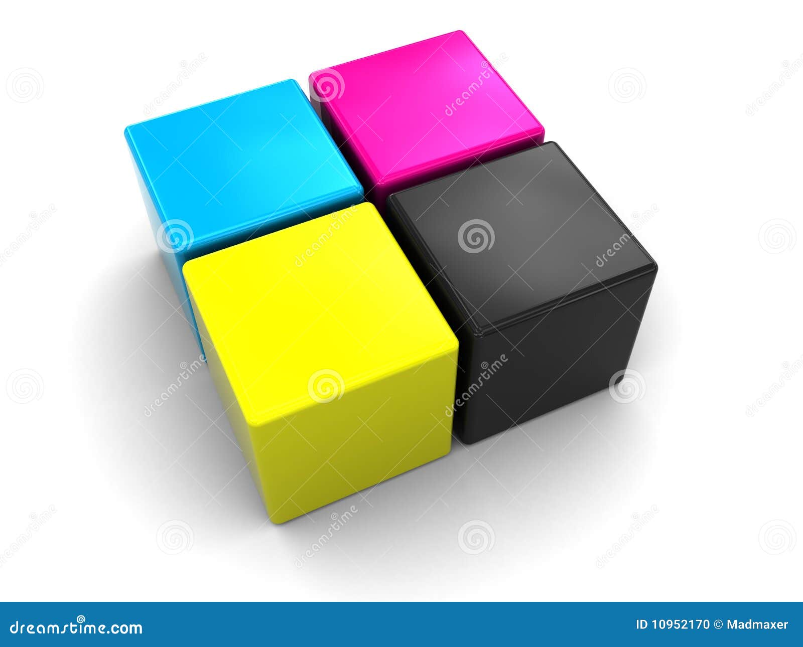 Cmyk Palette Cubes Royalty-Free Illustration | CartoonDealer.com #11712387