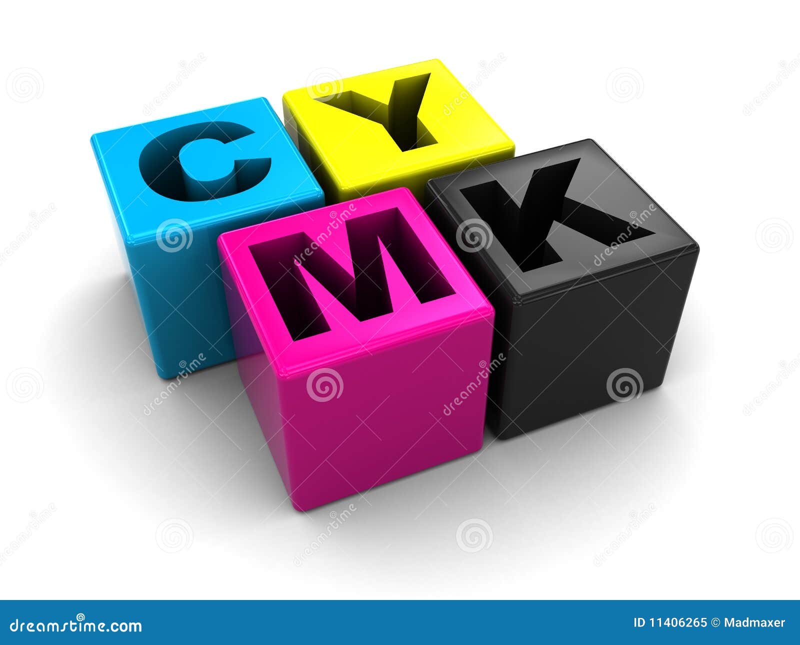 Cmyk Palette Cubes Royalty-Free Illustration | CartoonDealer.com #11712387