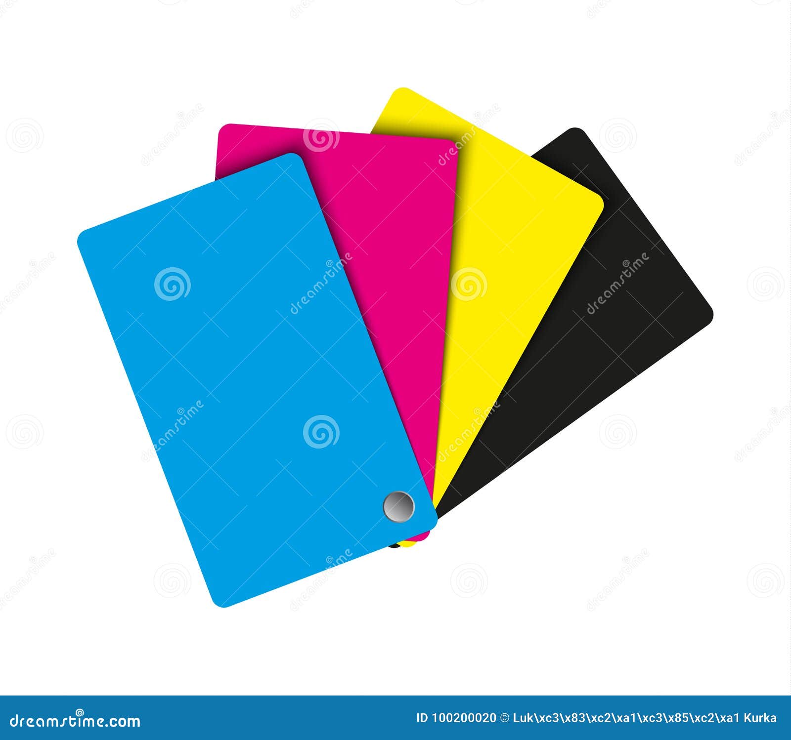 Cmyk Palette, Abstract Sheets of Paper in Cmyk Colors Stock Vector ...