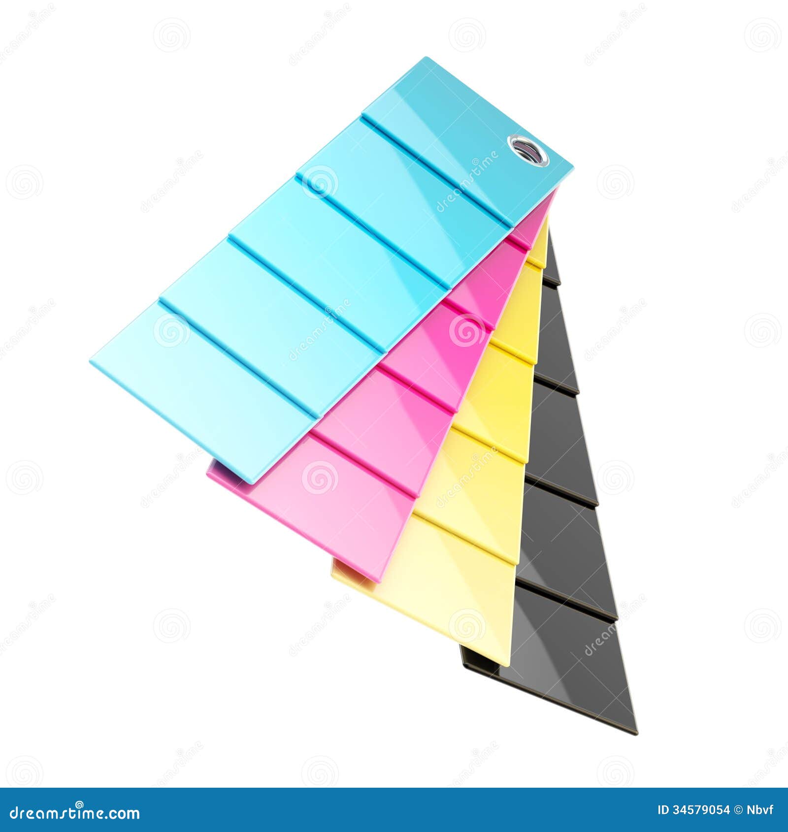 CMYK Palette Plates Isolated Stock Illustration - Illustration of decor ...