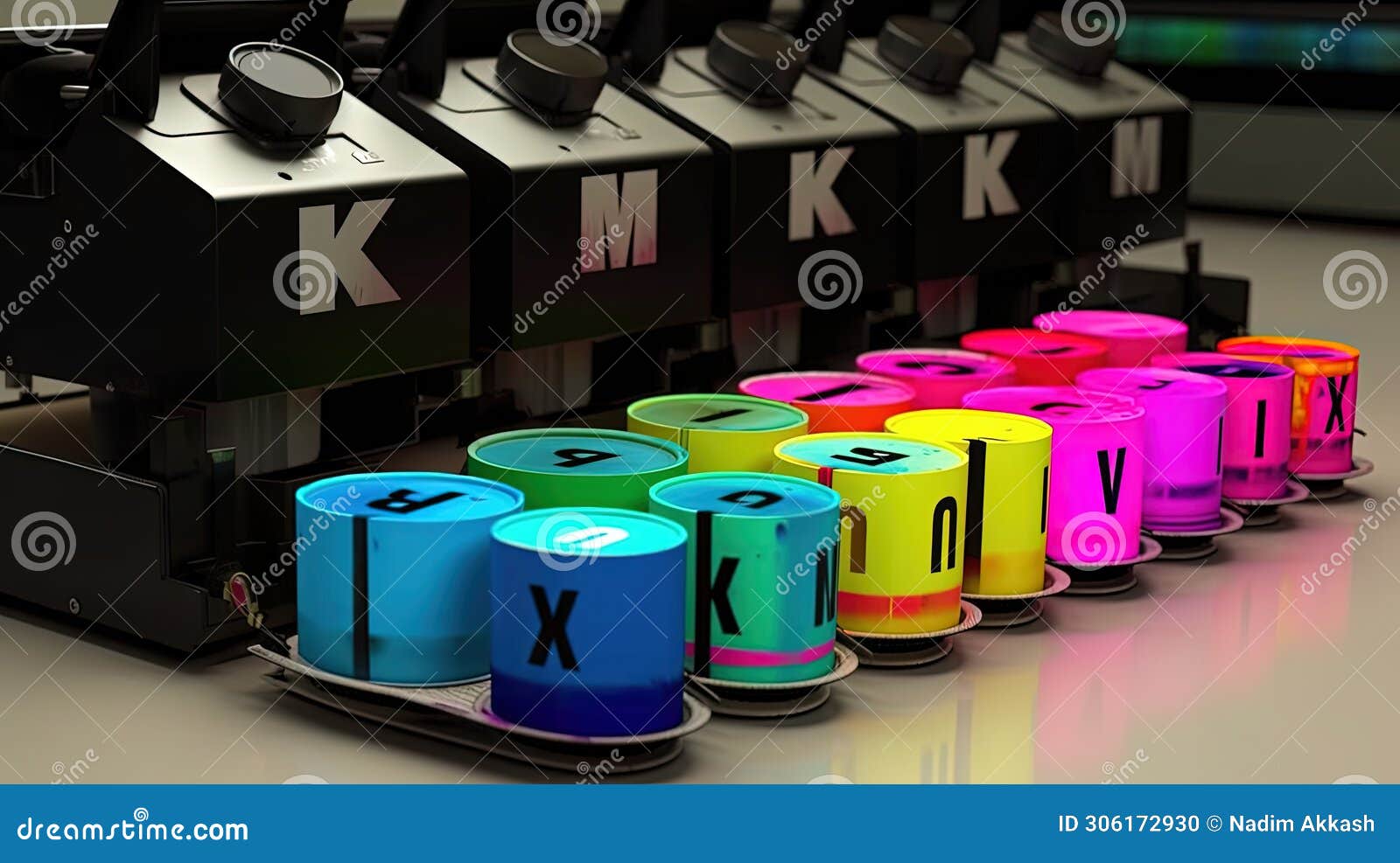 CMYK. Polygraphy. Generative Ai Stock Illustration - Illustration of abstract, paintbrush: 306172930