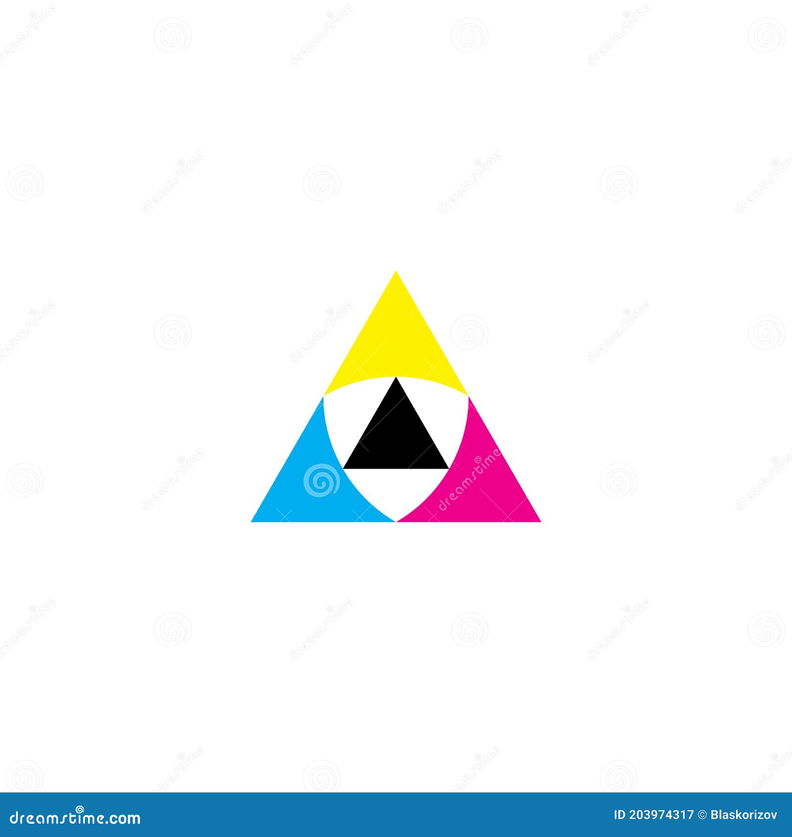 Cmyk Print Logo Triangle Geometric Icon Vector Element Stock Vector ...