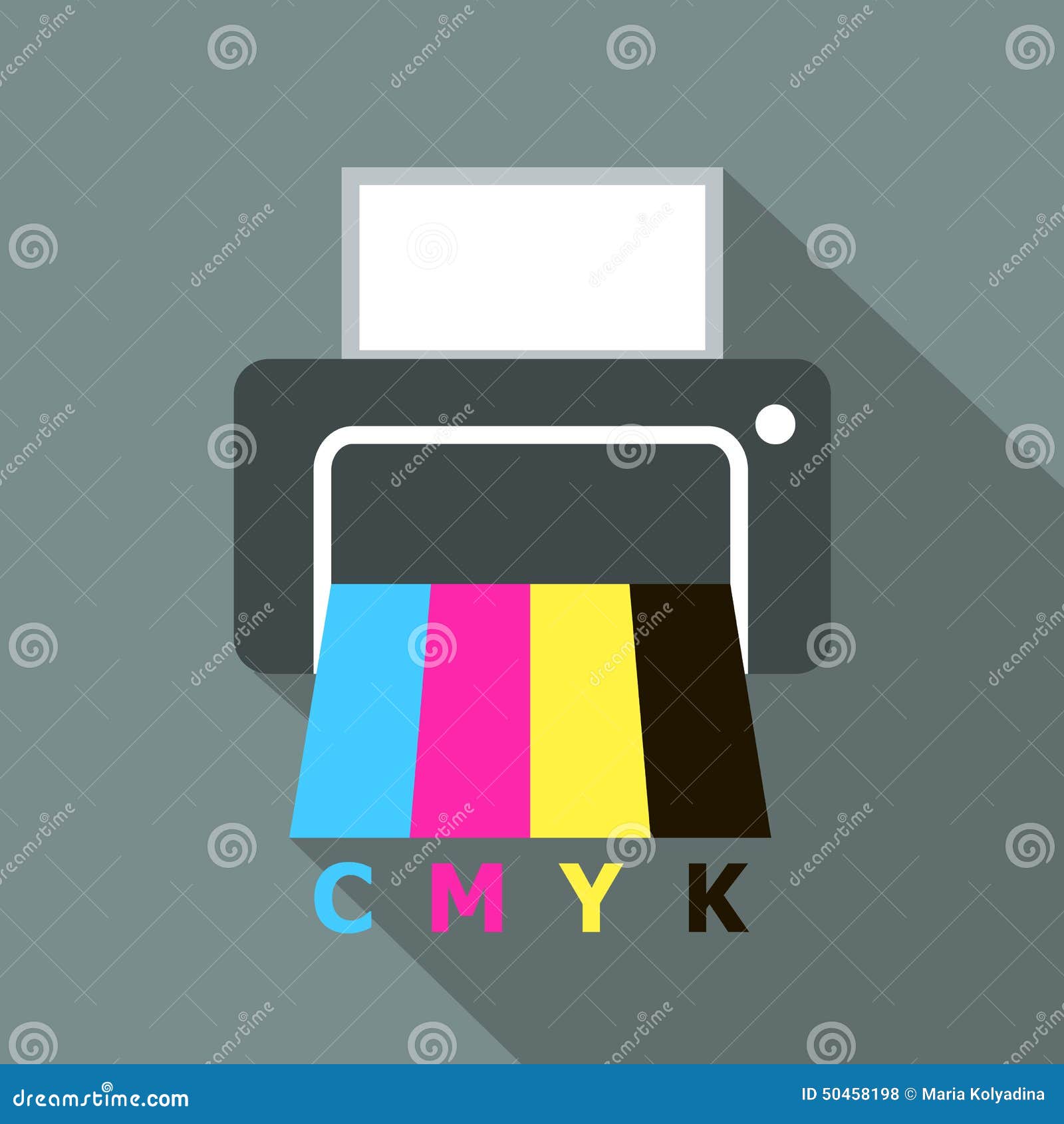 CMYK printer stock vector. Illustration of droplets, cmyk - 50458198