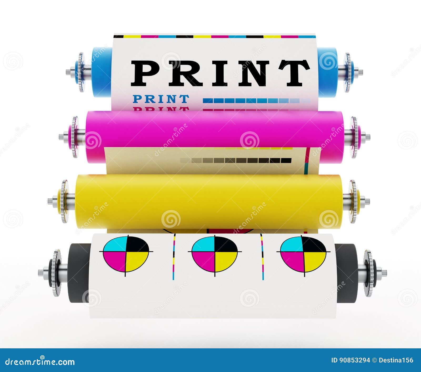 CMYK Printing Cylinders Stock Photography | CartoonDealer.com #69818882