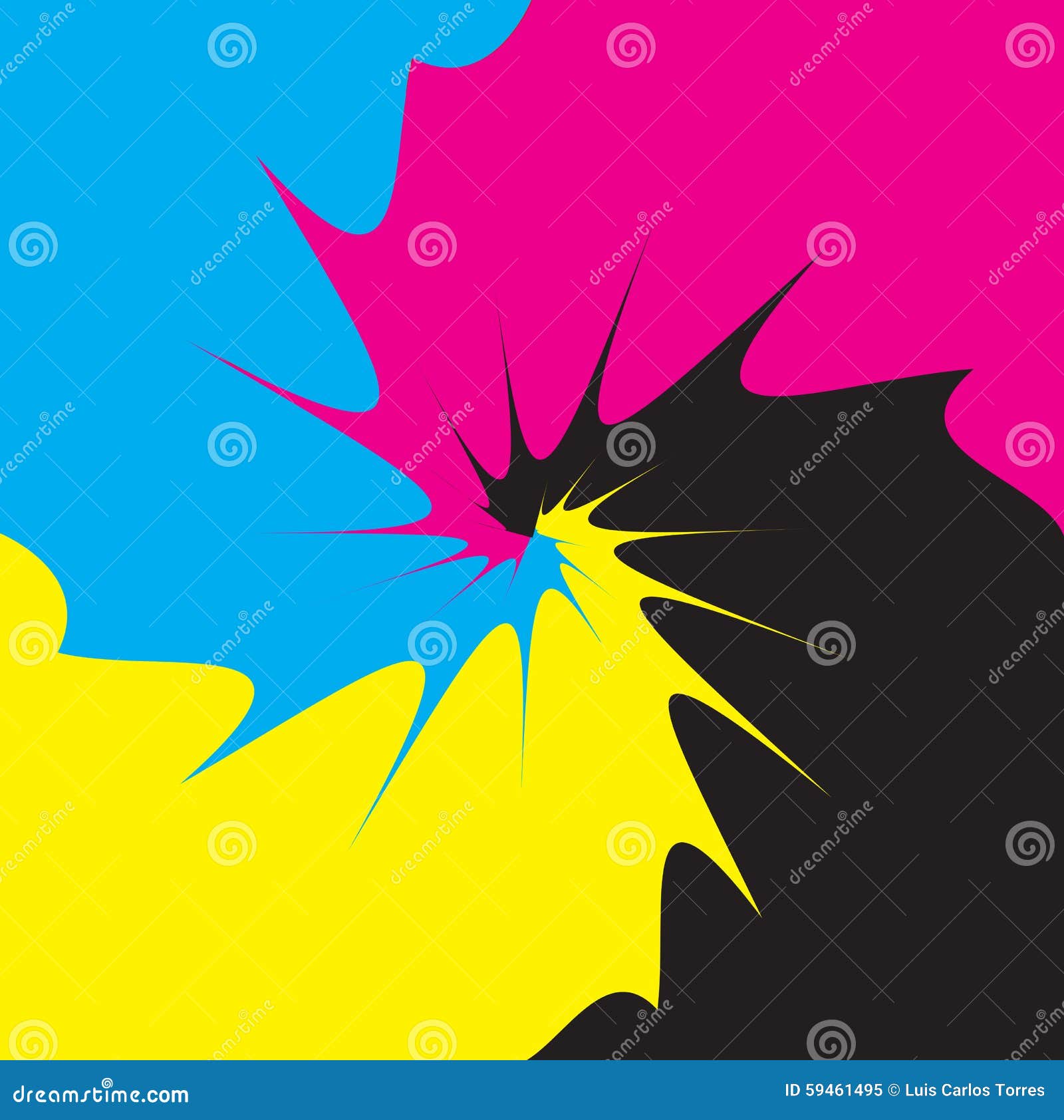 CMYK process mix stock vector. Illustration of mixture - 59461495