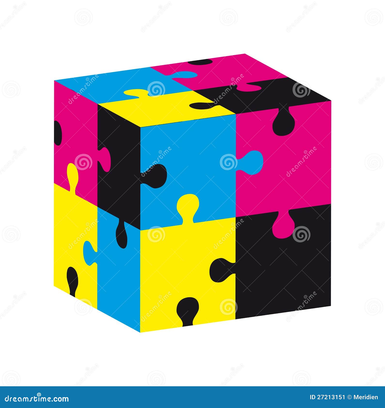 Cmyk puzzle stock illustration. Illustration of cmyk - 27213151
