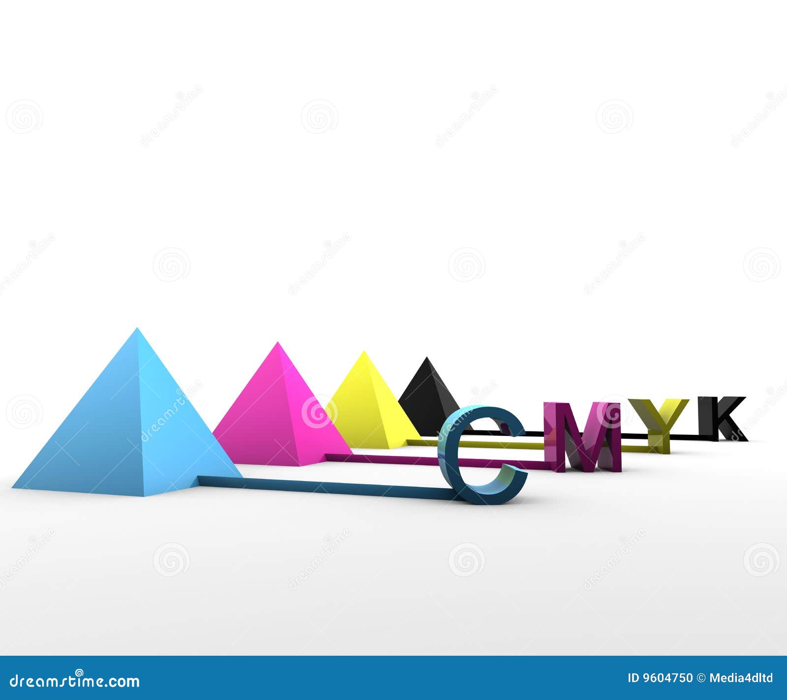 CMYK Pyramids stock illustration. Illustration of artist - 9604750