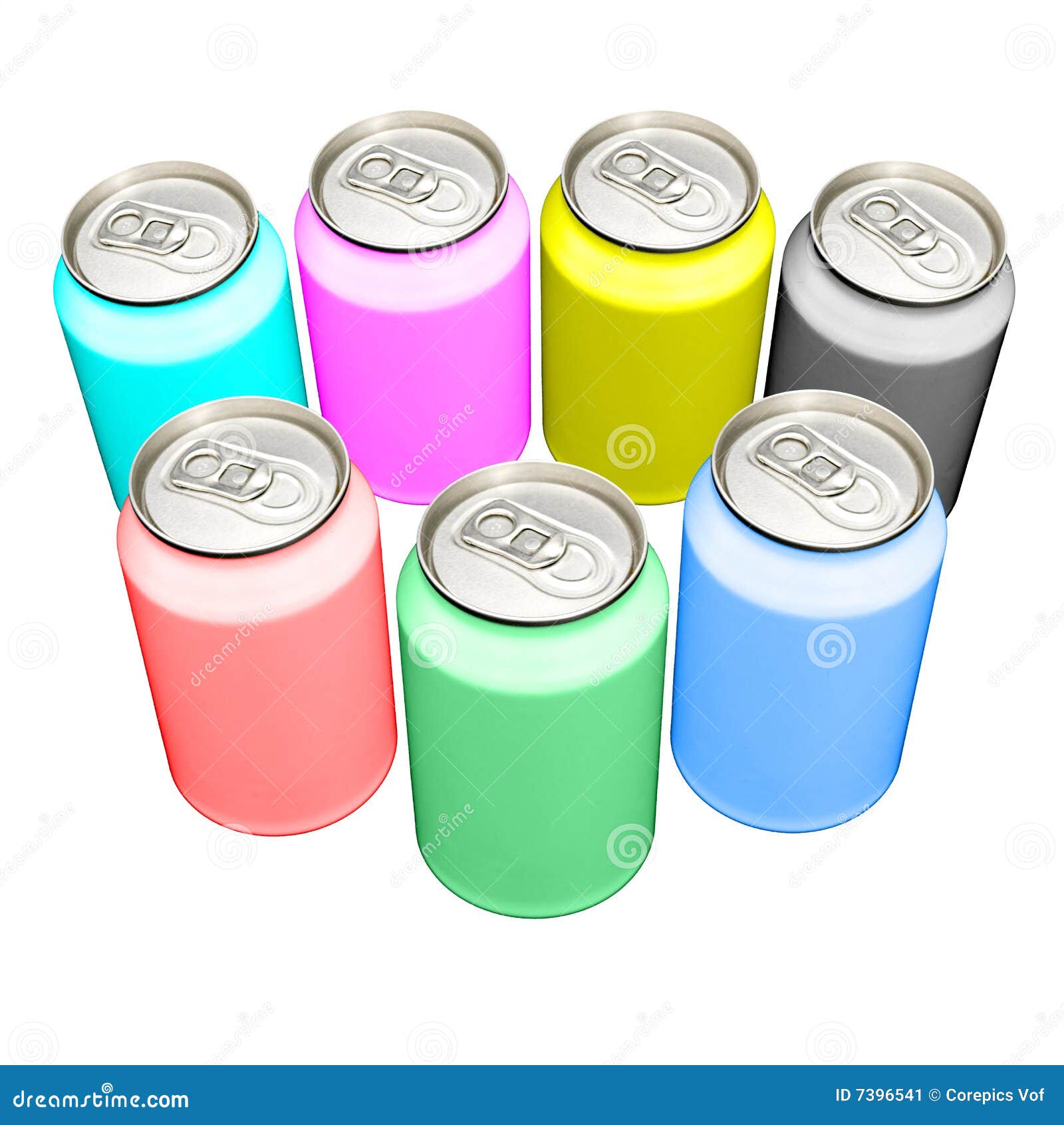 CMYK and RGB cans stock image. Image of beverage, cyan - 7396541