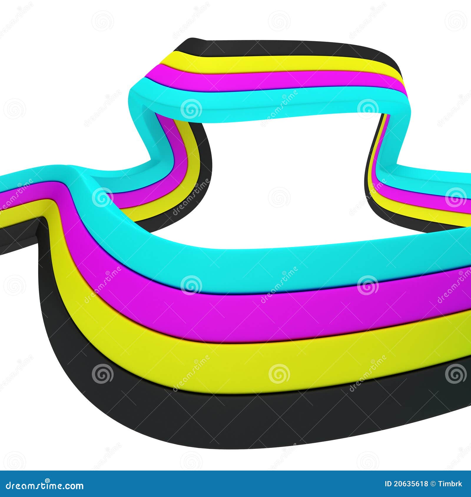CMYK ribbon stock illustration. Illustration of striped - 20635618