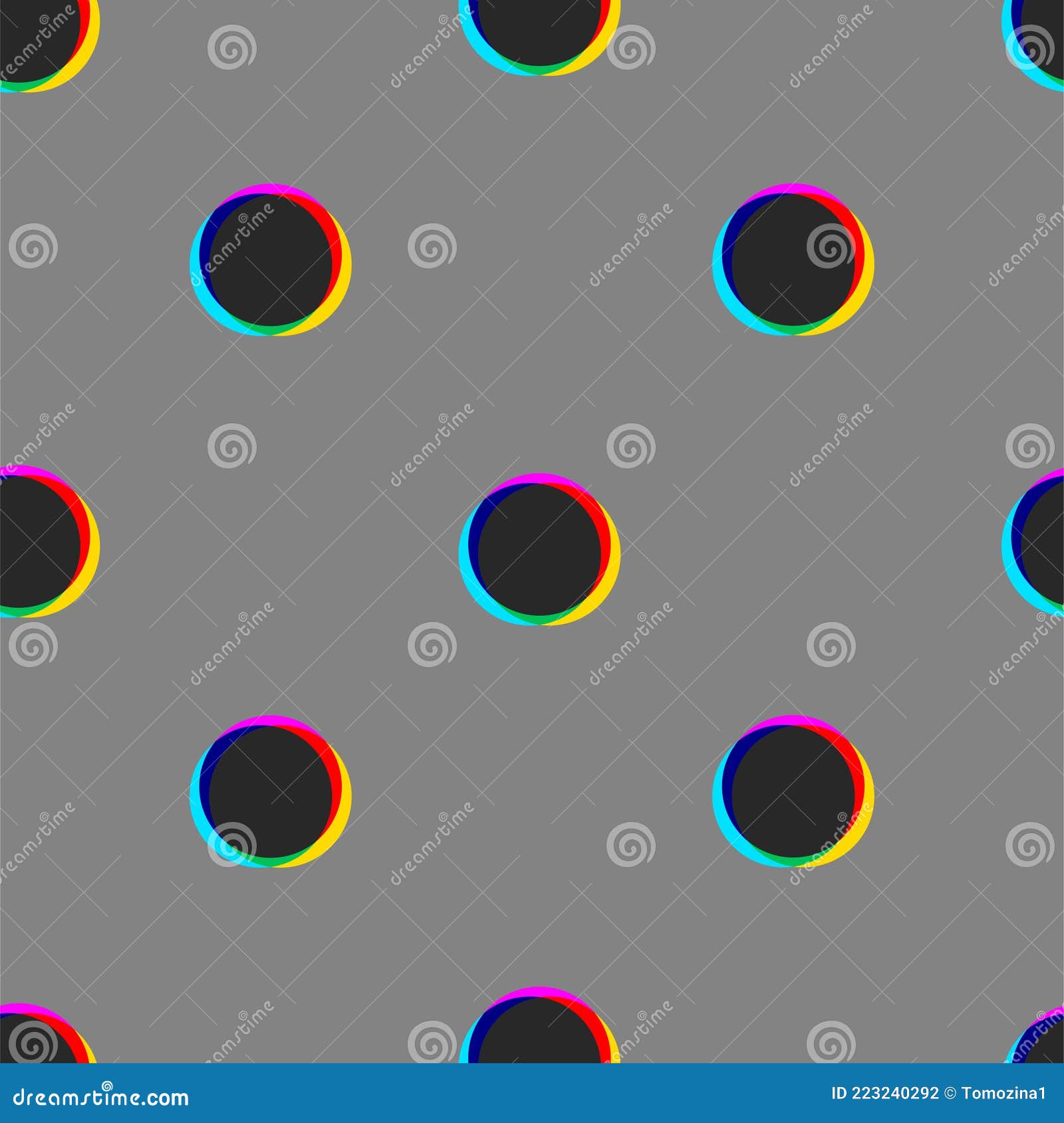 CMYK Seamless Pattern With Circles Vector Illustration | CartoonDealer ...