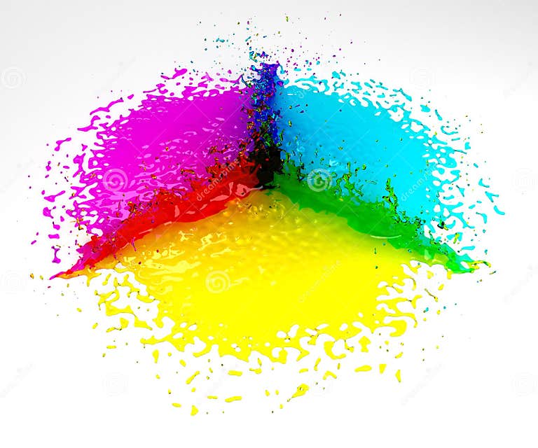 Cmyk Splash stock illustration. Illustration of print - 15128733