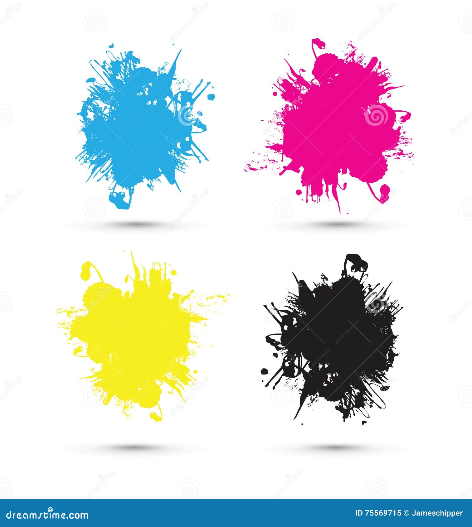 CMYK Splash Background Vector Illustration | CartoonDealer.com #25908598