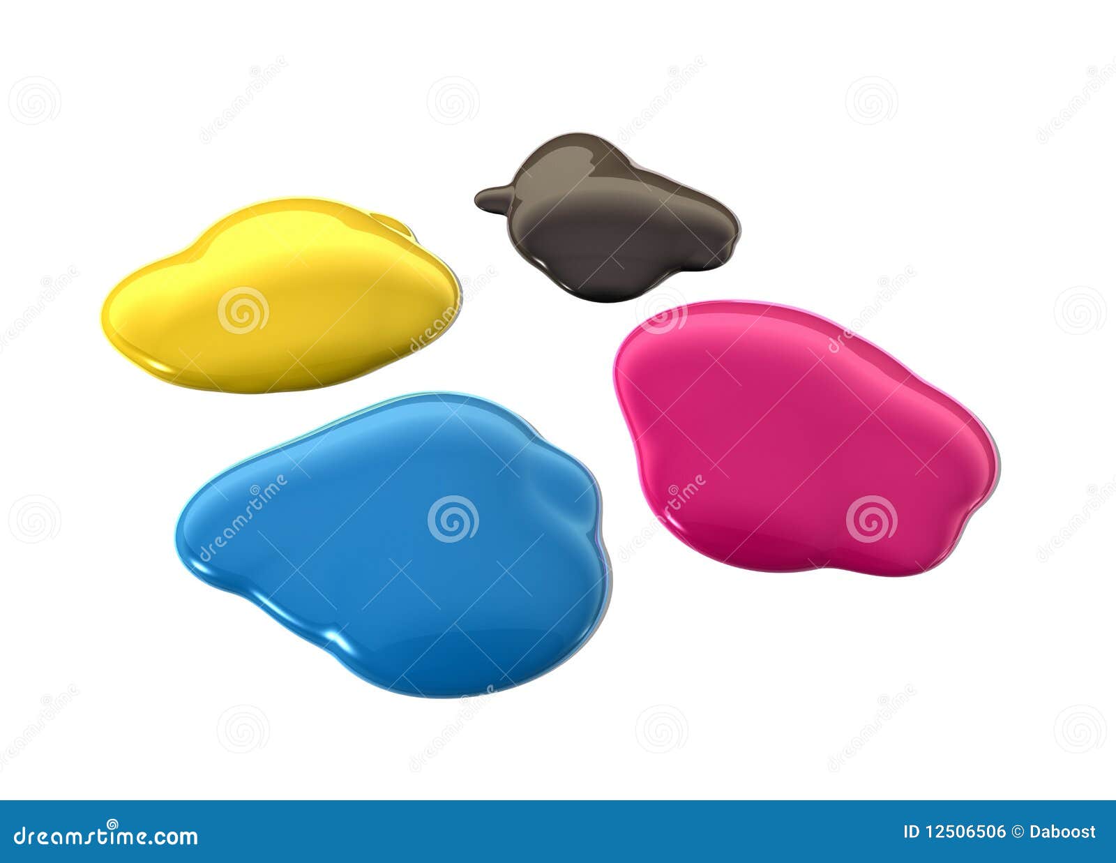 Cmyk splattered ink drops stock illustration. Illustration of color ...
