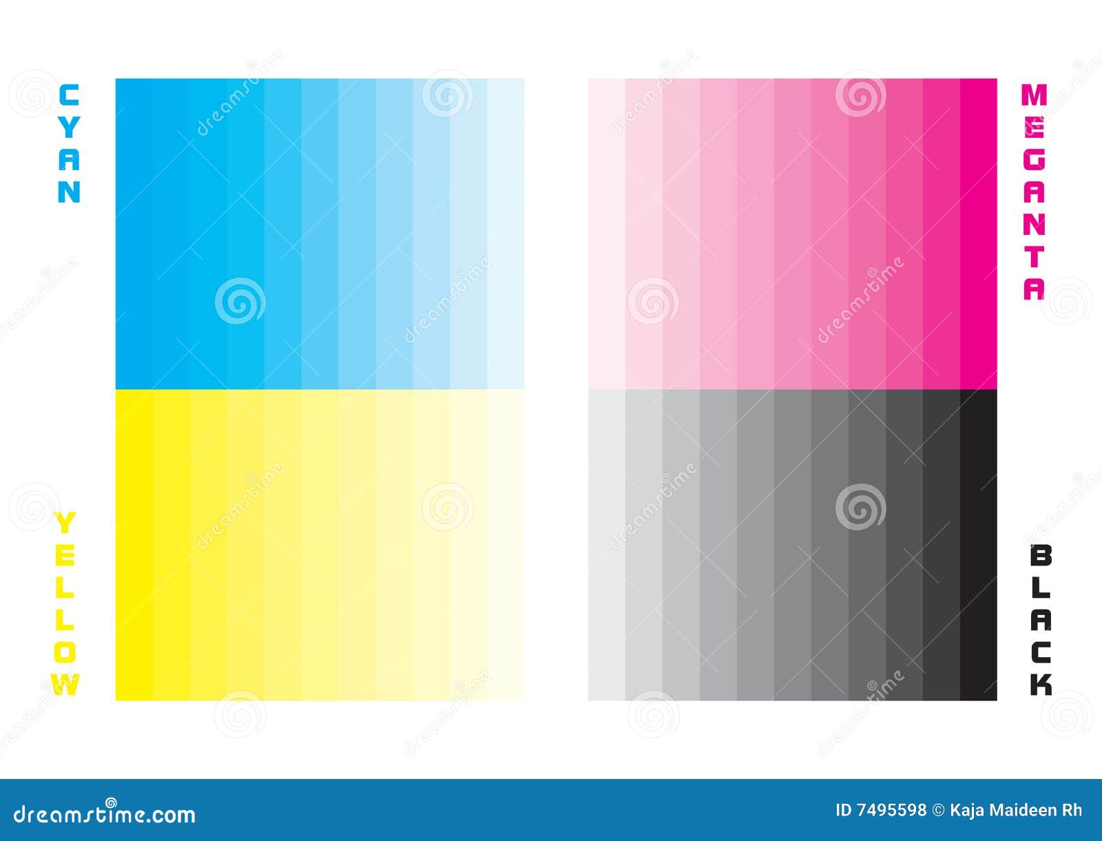 Cmyk swatch stock vector. Illustration of line, gradient - 7495598