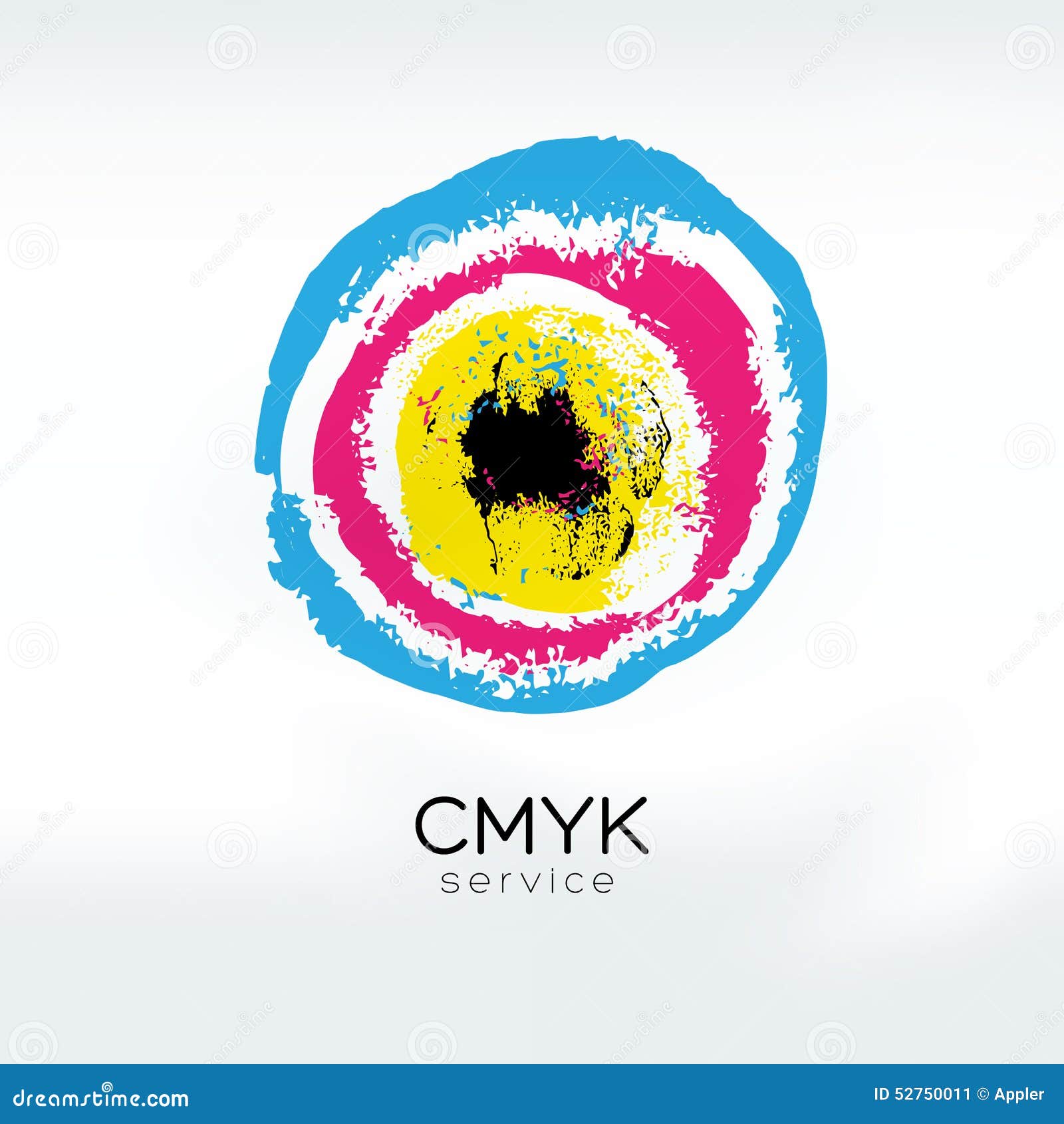 CMYK target logo concept stock vector. Illustration of logo - 52750011