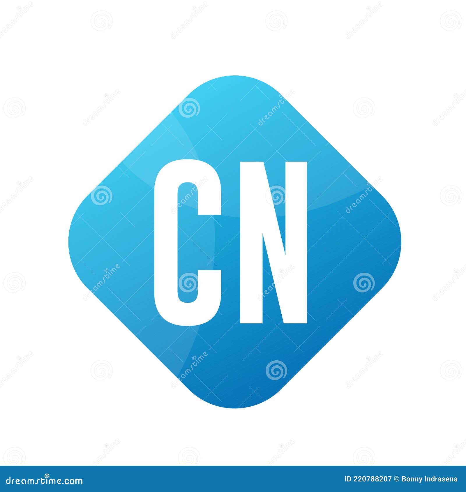 CN Letter Logo Design with Simple Style Stock Illustration ...