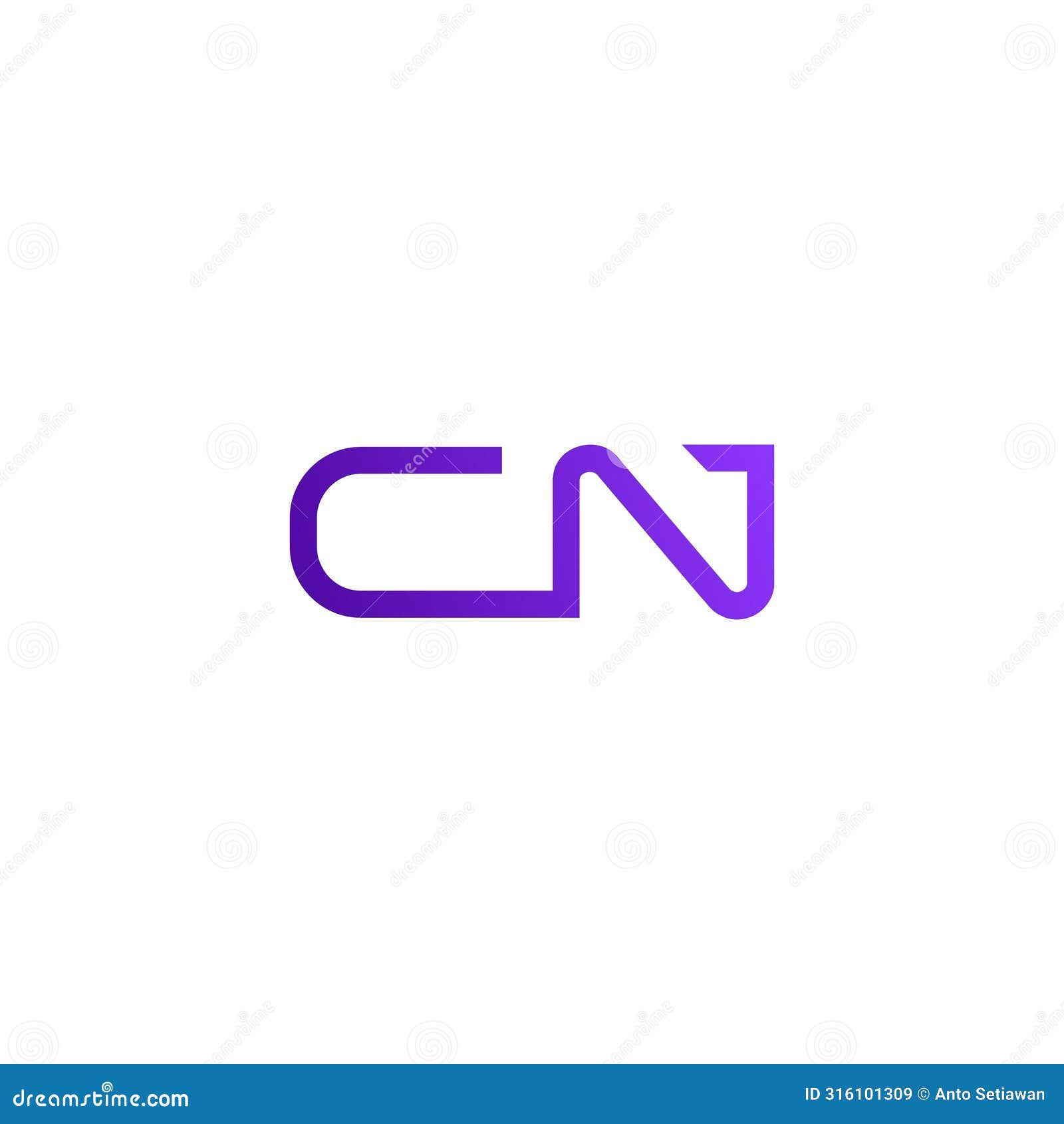 CN Logo Initial Simple and Clean Modern Design Stock Vector ...