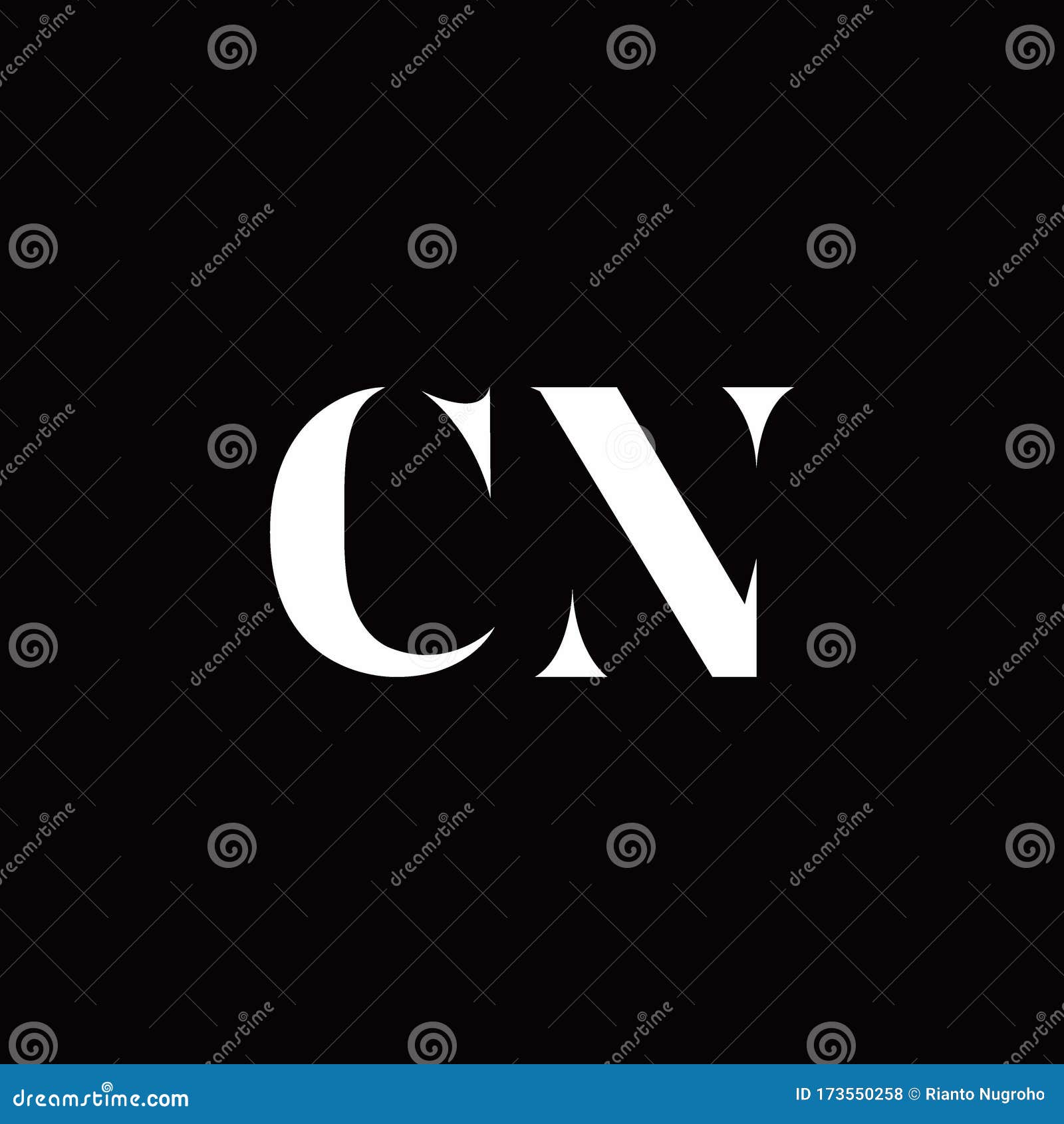 CN Logo Letter Initial Logo Designs Template Stock Vector ...