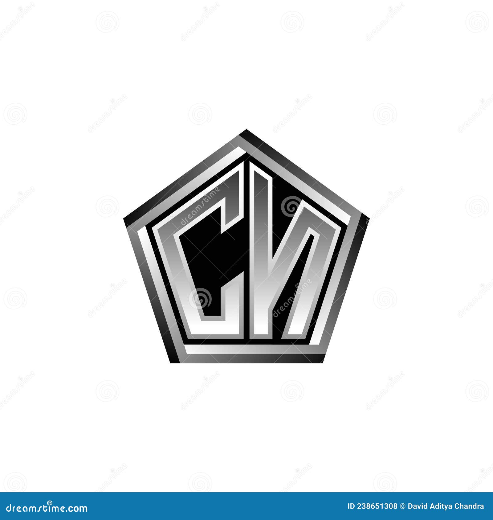 CN Logo Monogram Silver Geometric Modern Design Stock Vector ...