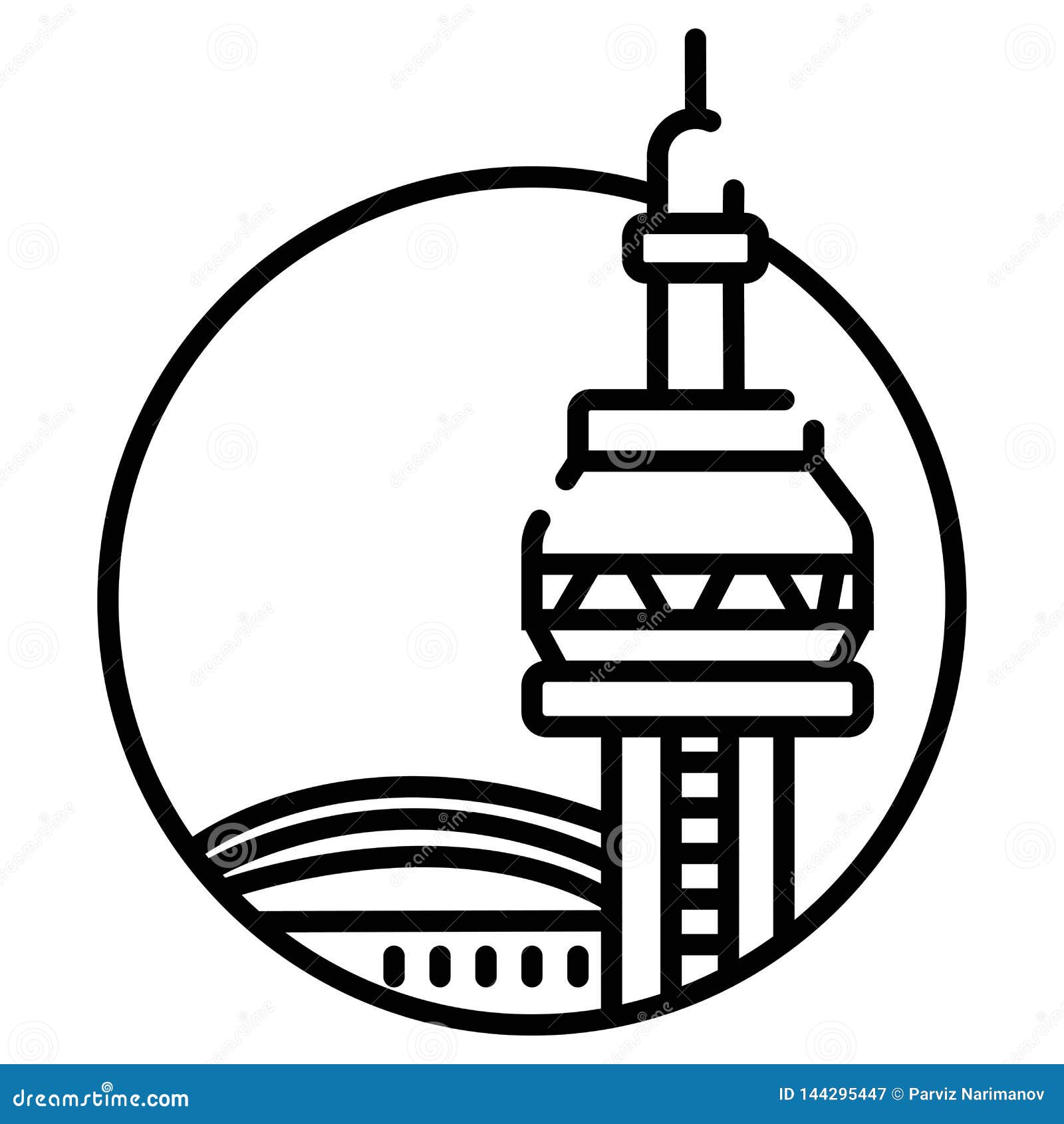 CN Tower Icon vector editorial photography. Illustration of national ...