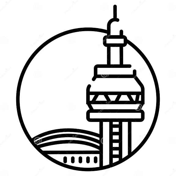 CN Tower Icon vector editorial photography. Illustration of national ...
