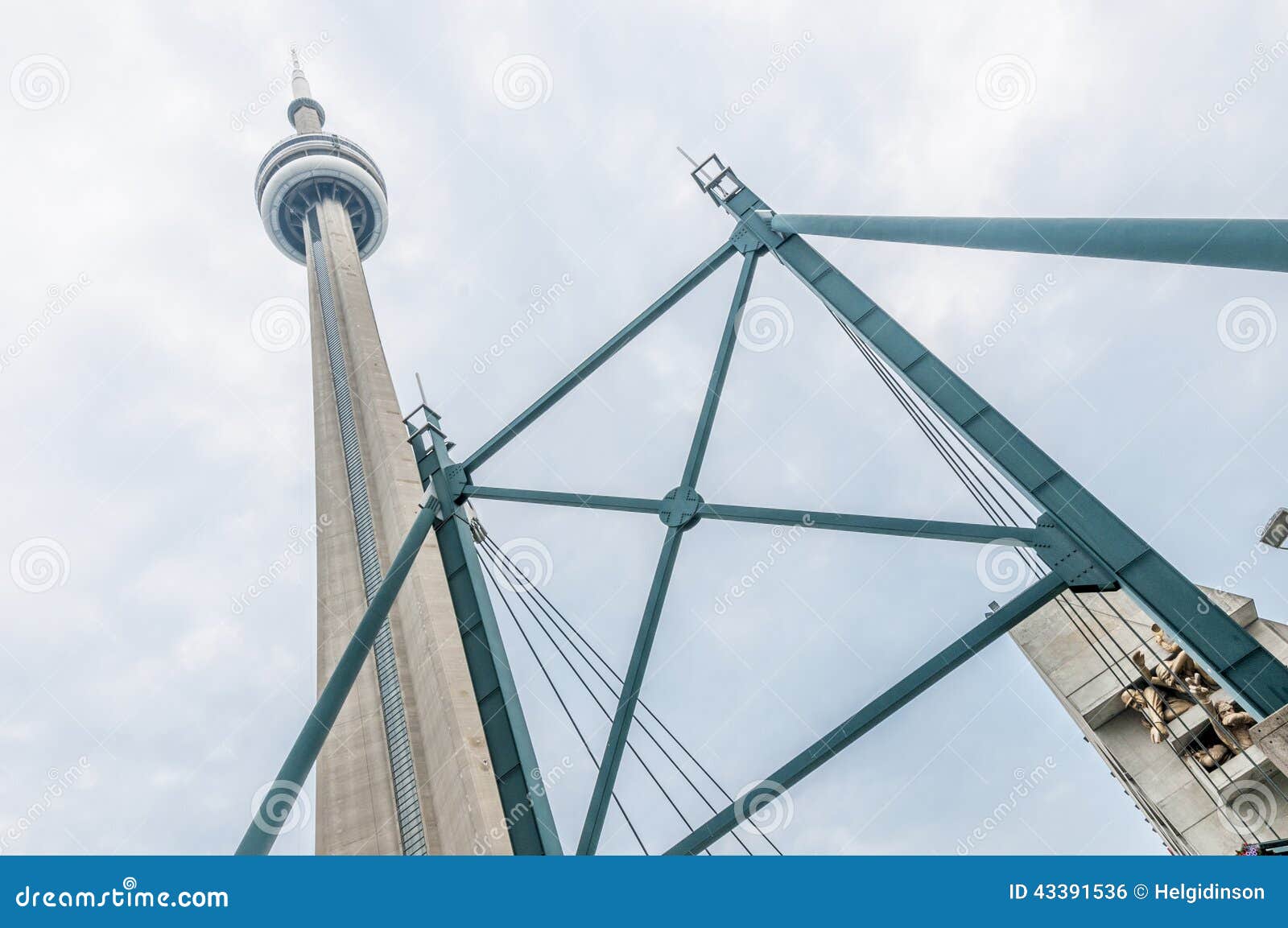 CN Tower and Rod Robbie Bridge Editorial Photo - Image of conference ...